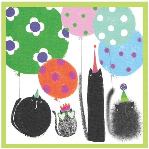 ‘Margo’ Birthday Cats With Balloons – Everyone's Designs