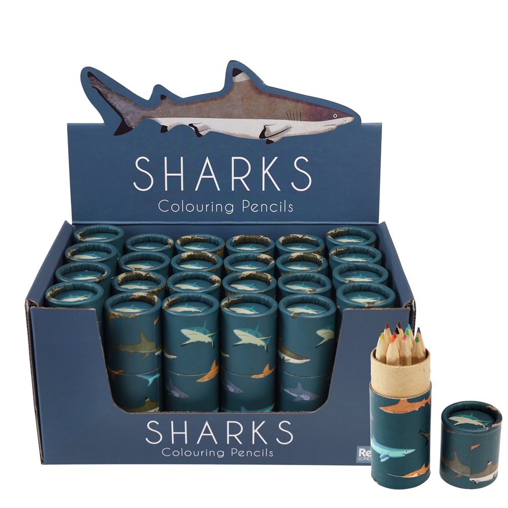 Sharks Colouring Pencils In Tube – Everyone's Designs