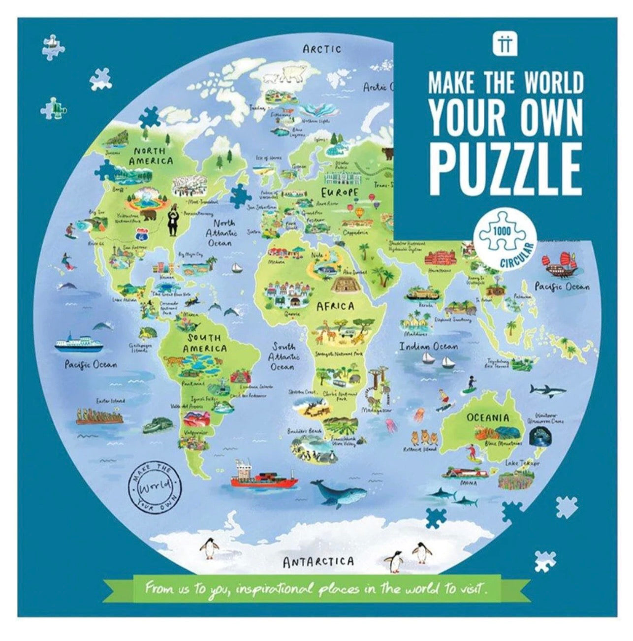 World Map Circular Puzzle – Everyone's Designs