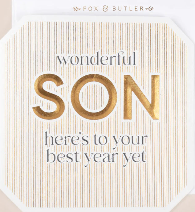 Son Gold Stripe ‘Fox & Butler’ – Everyone's Designs