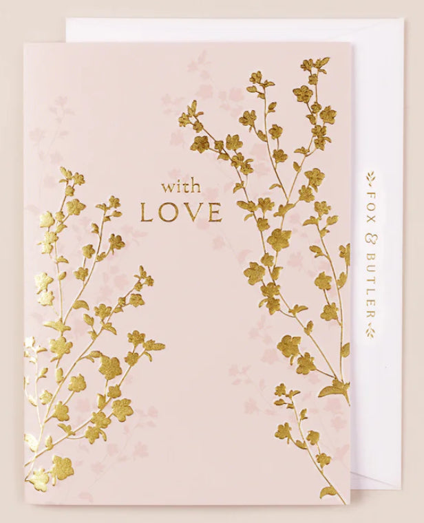 With Love Gold Floral ‘Fox & Butler’ – Everyone's Designs