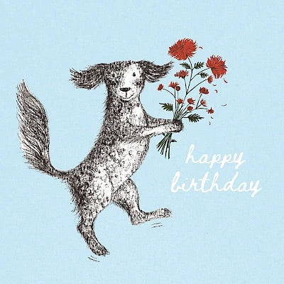 Dandy Birthday Dog with Flowers – Everyone's Designs